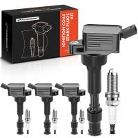 China 4x Gray Ignition Coil & IRIDIUM Spark Plug Kits for Hyundai Elantra Kia for sale