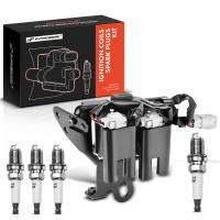 China 1x Black Ignition Coil & 4x IRIDIUM Spark Plug Kits for Hyundai Elantra Kia for sale