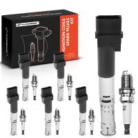 China 6x Black Ignition Coil & IRIDIUM Spark Plug Kits for Volkswagen Golf 02-05 Jetta for sale