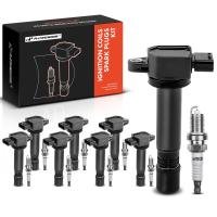 China 8x Black Ignition Coil & IRIDIUM Spark Plug Kits for Volvo S80 07-10 XC90 05-11 for sale