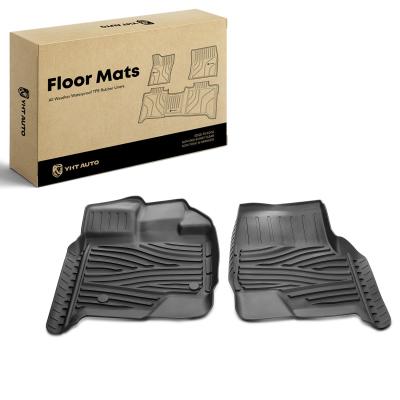 China 2x Front Black Floor Mats Liners for Ford F-150 2015-2023 SuperCrew SuperCab 4dr for sale