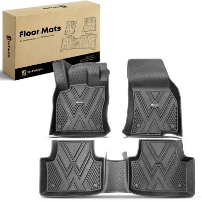 China 3x Front & Rear Black Floor Mats Liners for Volkswagen T-ROC 2020-2022 for sale