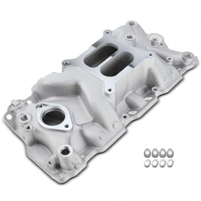 China Aluminum Dual Plane Intake Manifold for Chevy 350 55-95 Small Block Idle-5500 for sale
