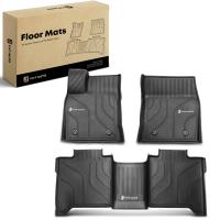China 3x Front & Rear Black Floor Mats Liners for Toyota Tundra 22-23 Crew Cab Pickup for sale