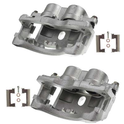China 2x Front Brake Caliper with Bracket for Chevy Silverado 2500 HD 2001-2010 GMC for sale