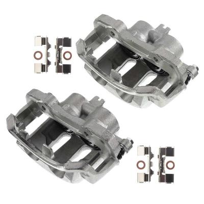 China 2x Front Brake Caliper with Bracket for Nissan Frontier 1998-2004 Pickup D21 4WD for sale