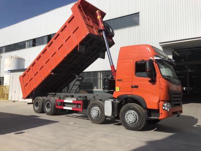 China 371HP Sinotruck 40 Ton 12 Tyres HOWO Dumper Truck with Rear View Camera and Blue Color for sale