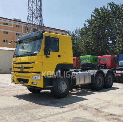 China HOWO 10 Wheel Stractor Truck Head Prime Mover with Trailer A/C Cabin and Customization for sale