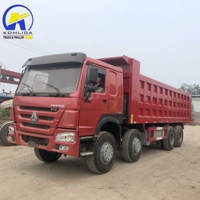 China Sinotruk HOWO 375HP 8X4 12wheel Rhd LHD 60ton Used Tipper Dump Truck for Construction for sale