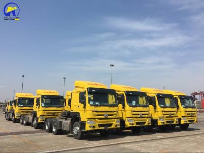 China Used 6*4 HOWO Tractor Truck Trailer Head with 21-30t Load Capacity and 9 Tons Front Axle for sale