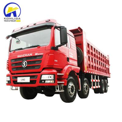 China Shacman M3000 8X4 12tires Tipper Dump Truck with Front Axle of 9tons Loading Capacity for sale