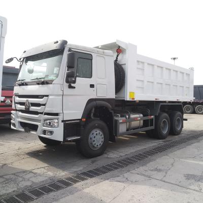 China Red Sinotruk HOWO 10 Wheels Dump Truck for Afria 20cbm Bucket Dimension 5600X2300X1500 for sale