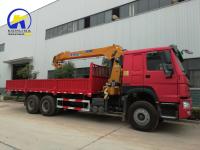China 300L Fuel Tanker Sinotruck HOWO 6X4 Truck Mounted 12tons 16tons Crane for Construction for sale