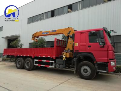China 300L Fuel Tanker Sinotruck HOWO 6X4 Truck Mounted 12tons 16tons Crane for Construction for sale