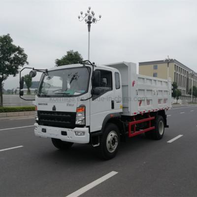 China 4-6L Engine Capacity Flatbed Style Light Duty HOWO Sinotruk 4X2 Mini 5 Ton Tipper Truck for sale