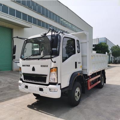 China Sinotruk HOWO Homan 4X2 4X4 Small Dump Truck 3.5 Ton with 120L Fuel Tanker Capacity for sale