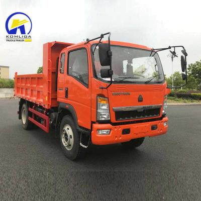 China Sinotruk HOWO Light Hydraulic 4X2 4ton 5ton Small Mini Tipper Dump Truck with LHD/RHD for sale