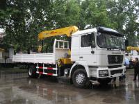 China Used Shacman 4X2 Crane Truck with Hf9 Front Axle and Ventral Tipper Hydraulic Lifting for sale