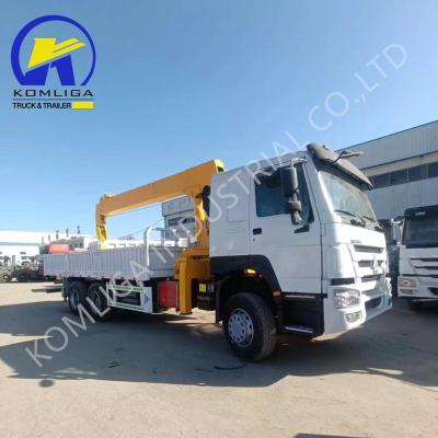 China Used 6X4 Sinotruk HOWO Cargo Truck with Mounted Crane in Good Condition and Affordable for sale