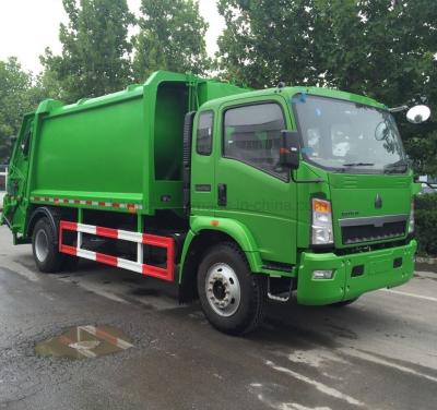 China Sinotruk HOWO 4X2 Small 5 Ton 3 Ton Compactor Garbage Truck with 9726ml Displacement for sale
