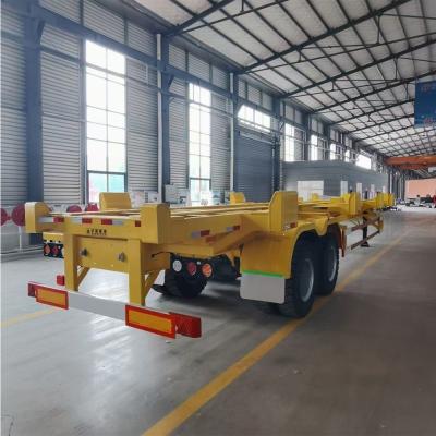 China 9.00*22.5/8.00-20/8.5-20 Rim 20FT Flatbed Container Truck Trailer with Jost King Pin for sale