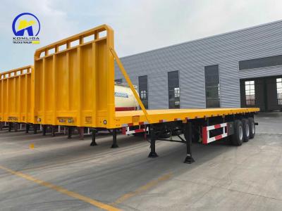 China Tread 1820mm 40FT 40 Tons Skeleton Chassis Truck Container Flatbed Trailer Used Tractor Trailer for sale