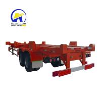 China Leaf Spring 30-100 T Payload 40ton Tri-Axles 20FT Container Delivery Skeleton Trailers for sale