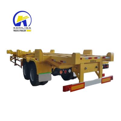 China Q345b Main Beam 3 Axles 40FT Container Transport Skeleton Trailer with 12.00r22.5 Tires for sale