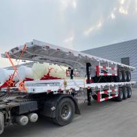 China Jost 2.0 or 3.5 Inch King Pin 20FT 40 Feet Tri Axles Flat Bed Trailer Manufacturers for sale