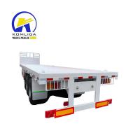 China Manufacture 40 FT Flatbed Container Trailer with Mechanical Suspension Semi-Trailer for sale
