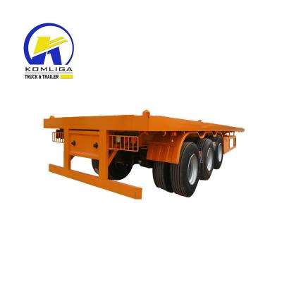 China Customized 40FT Flatbed Trailer 40 prime Container Transport Chassis with ABS Option for sale