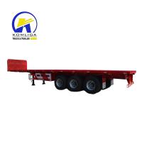 China Techinical Spare Parts Support Heavy Duty 3 Axles Flatbed Trailer Low Bed Semi Trailer for sale