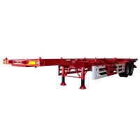 China 12 Tires Skeleton Transport Truck Trailer for Heavy Duty Trailer Chassis at Best for sale
