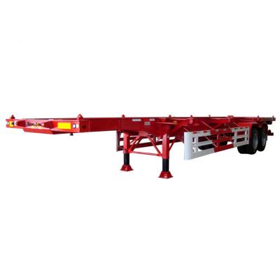 China 12 Tires Skeleton Transport Truck Trailer for Heavy Duty Trailer Chassis at Best for sale