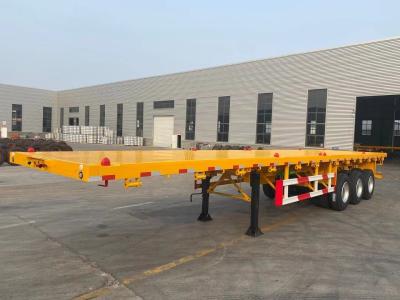 China ABS Anti-lock Braking System 3 Axles 40FT 45FT Flatbed Container Trailer Manufactured for sale