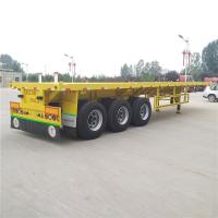 China ISO9001 Certified 3 Axles 40FT Flat Deck Container Trailer for International Trade for sale