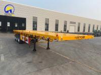 China Flatbed Trailer 12500*2500*1650mm and Second Hand 3 Axles Box Loader Container Trailer for sale