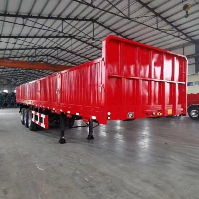 China 40FT Container 600mm 12.5m 13m 3 Axle Side Door Semi Trailer with Flatbed Design for sale