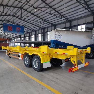 China 40FT Skeleton Semi Container Trailer with 13t/16t Axle and 13000x2500x3900mm Size for sale