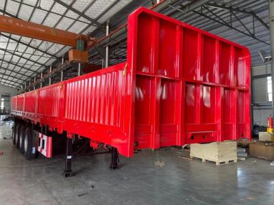 China Jost Two Speed Spport Leg 3 Axle 40 Ton 60ton Side Board Semi Trailer 13000x2500x3900mm for sale