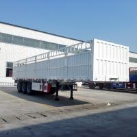 China 3 Axle 50 Ton 60 Ton Side Guard Semi Trailer with 90mm*13mm*10 Layer Leaf Spring for sale