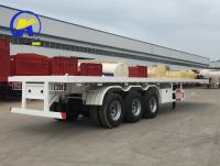 China High Capacity Tri-Axles 40FT Container Platform Trailer with 30-100t Loading Capacity for sale