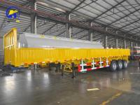China 3 Axle 60 Ton Fence Cargo Side Wall Semi Trailer for Heavy Duty Cargo Transportation for sale