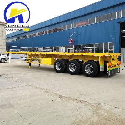 China 50T Load Capacity ECE Certified Container Flatbed Semi Truck Trailers for Transport for sale