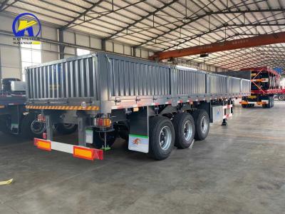 China Cross Arm Suspension 3 Axles Side Wall Cargo Semi Trailer for Long-Distance Transport for sale