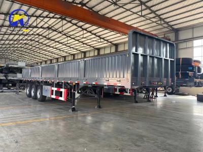 China 20FT 40FT Container Transport Semi-Trailer with Side Wall and Tires 315/80r22.5.12r22.5 for sale