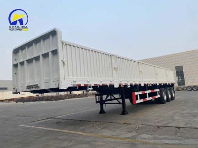 China 50 60 Ton Side Wall Cargo Semi Trailer with Wabco Valve and 12 Tire Number at Best for sale