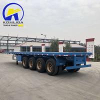 China ABS Anti-lock Braking System 4axles 40tons 50tons Flatbed Semi Trailer Not Self-dumping for sale