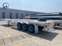 China 1820mm Tread Heavy Duty 3 Axles 40FT Skeleton Semi Container Trailer for Heavy Load Us for sale