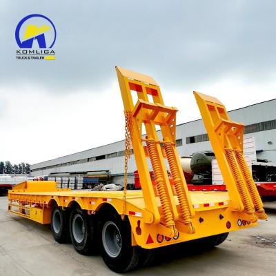 China 4axles Lowbed Semi Trailer Techinical Spare Parts Support Approx. 6.2 T Tare Weight for sale